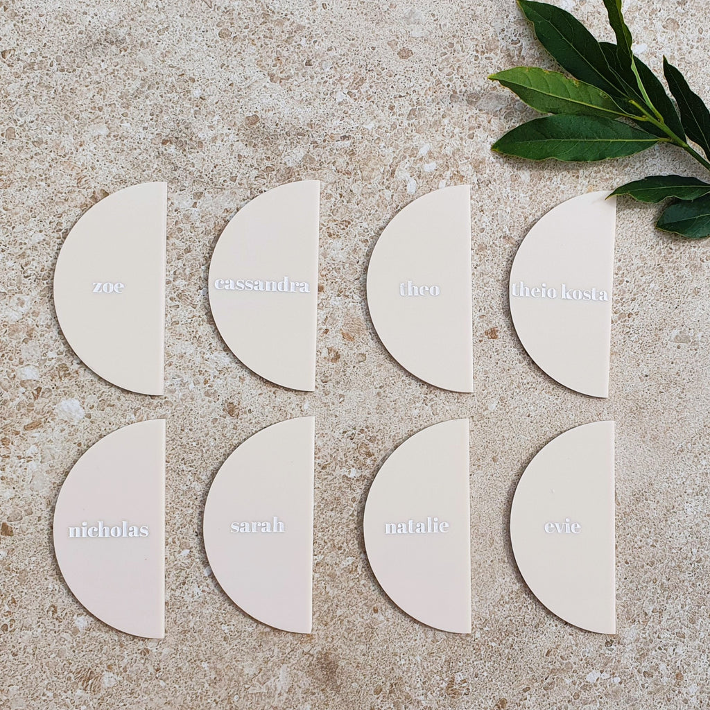 Semi Circular/Half Moon Name Placements – Aesthetic Purposes
