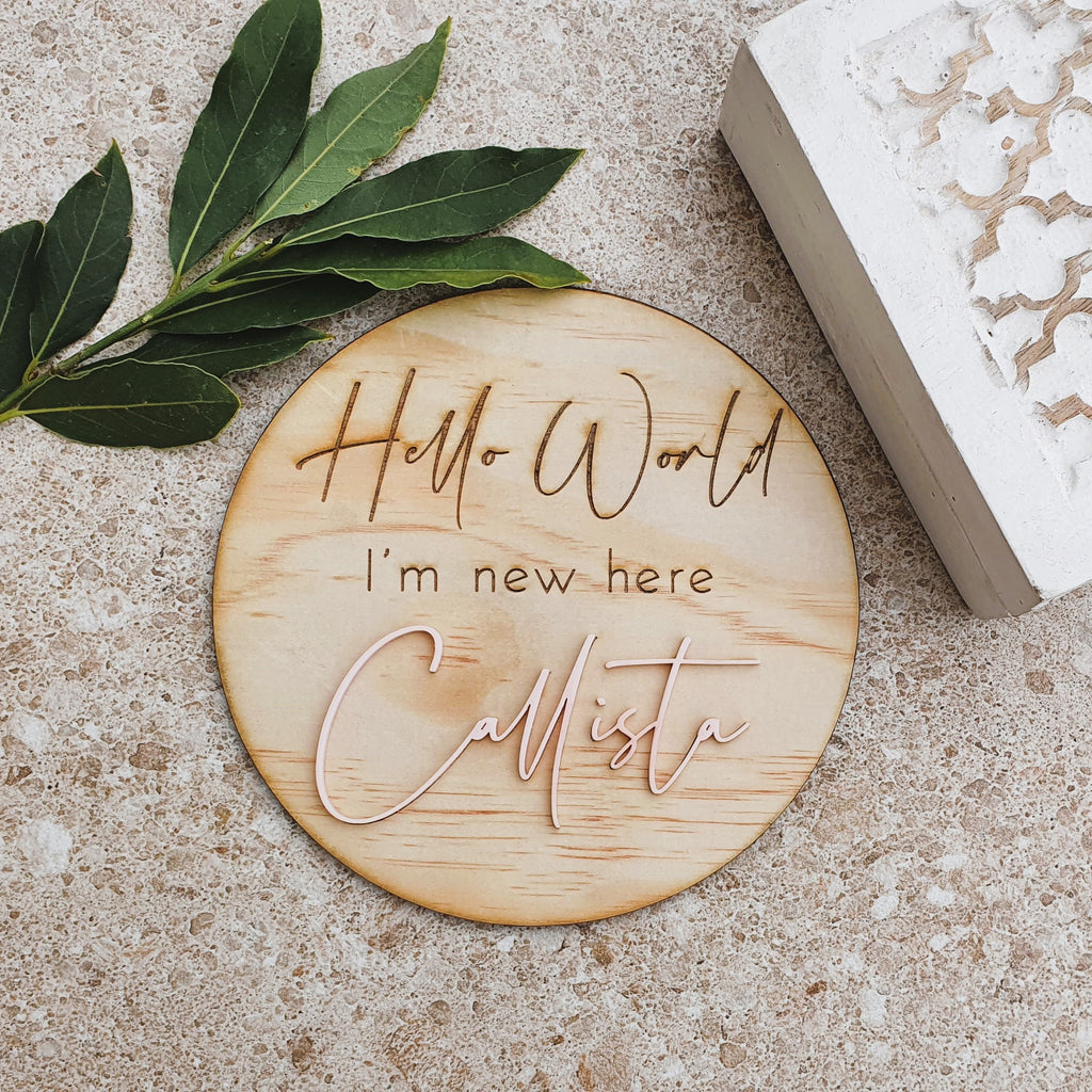 Baby Announcement Name Plaque – Aesthetic Purposes